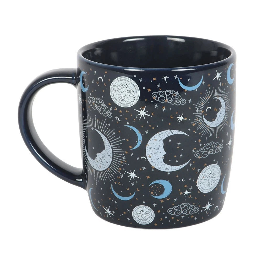 Mystical Blue Moon Mug Cup Tea Coffee Boxed Ceramic Home Office Night ...