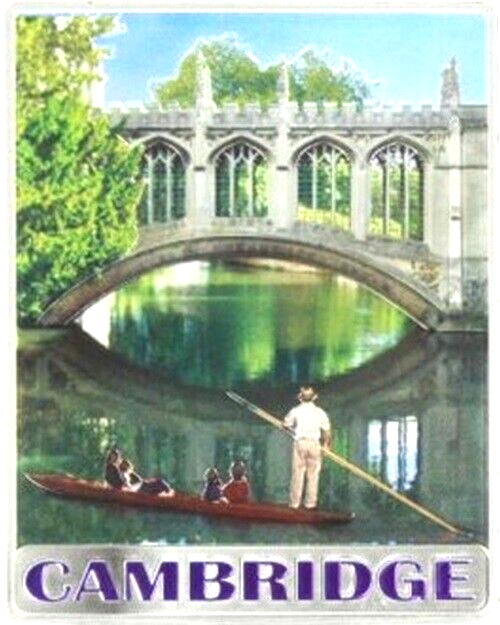 Cambridge Punting Bridge of Sighs Fridge Magnet University Souvenir Gi ...