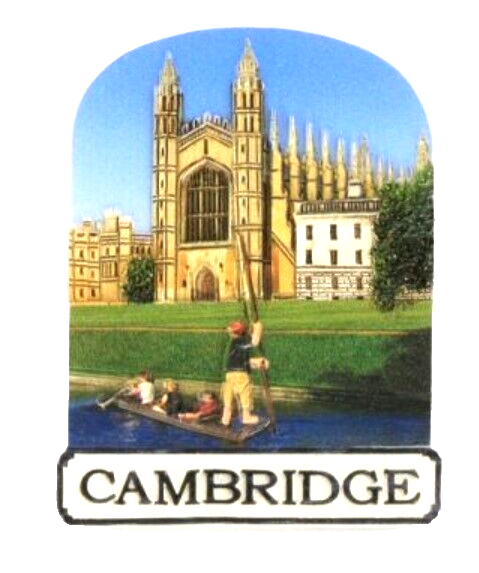 Cambridge Fridge Magnet Punting KIngs College River University Souveni ...