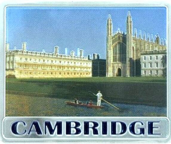Cambridge Kings College Fridge Magnet University Souvenir River Puntin ...